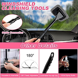 AUTODECO 41Pcs Car Cleaning Wash Kit Interior Detailing Cleaner Kit with High Power Handheld Vacuum, Collapsible Bucket, Windshield Tool, Gel, Snow Shovel, Tire Brush, Complete Car Care Tools, Pink