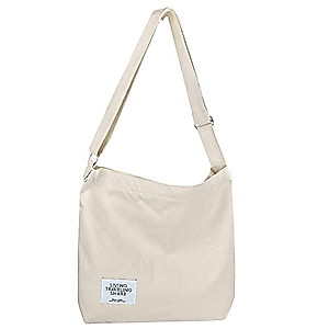 Canvas Tote Bag, Off-White Large