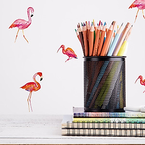HACASO 24 PCS 2.3 by 3.5 Inches Flamingo Wall Decal Sticker for Home Decor -DIY Home Decor Vinyl Flamingo Nursery Room Wallpaper