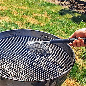 Burley Brush 3X Stainless Grill Brush, Ultimate Cleaning Brush for your BBQ Grill, Long 18" Handle, Heavy Duty Construction, Built to Last with Rugged Twist Wire Design - Works great with all Weber, Charbroil, Traeger and all Porcelain Style Grills - Make