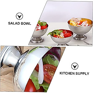 HOMSFOU 2 pcs Glass It Restaurants Trifle Fruit Has Bowl Cup Footed Creme Containers Cream Cereal Dishes Wedding Plates Metal Brulee Hot L and Chilled Snacks Champagne Tumblers Restaurant