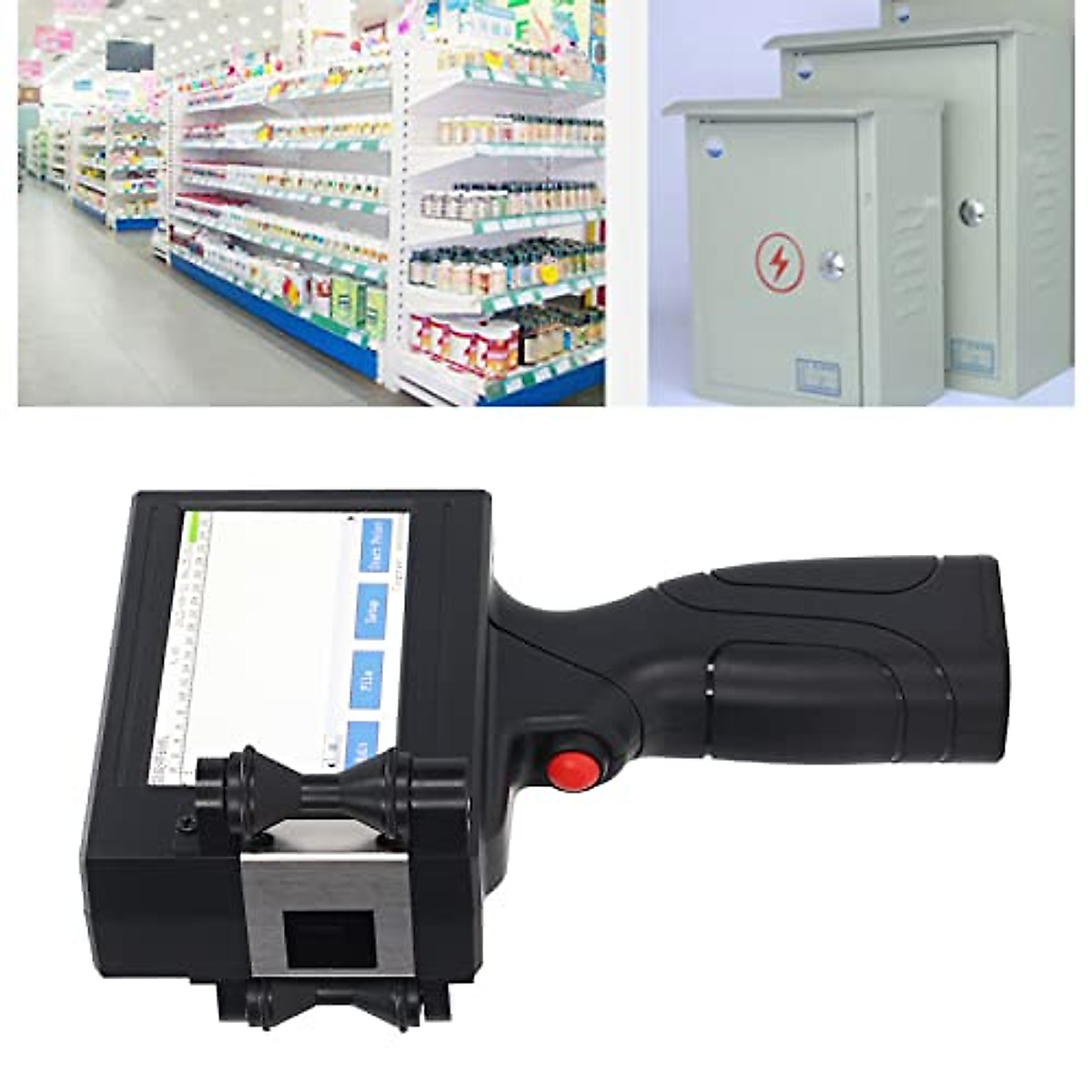 Hilitand Handheld Printer 4.5 Inch Touch Screen Portable Inkjet Printer for Printing Production Date Batch Number QR Code