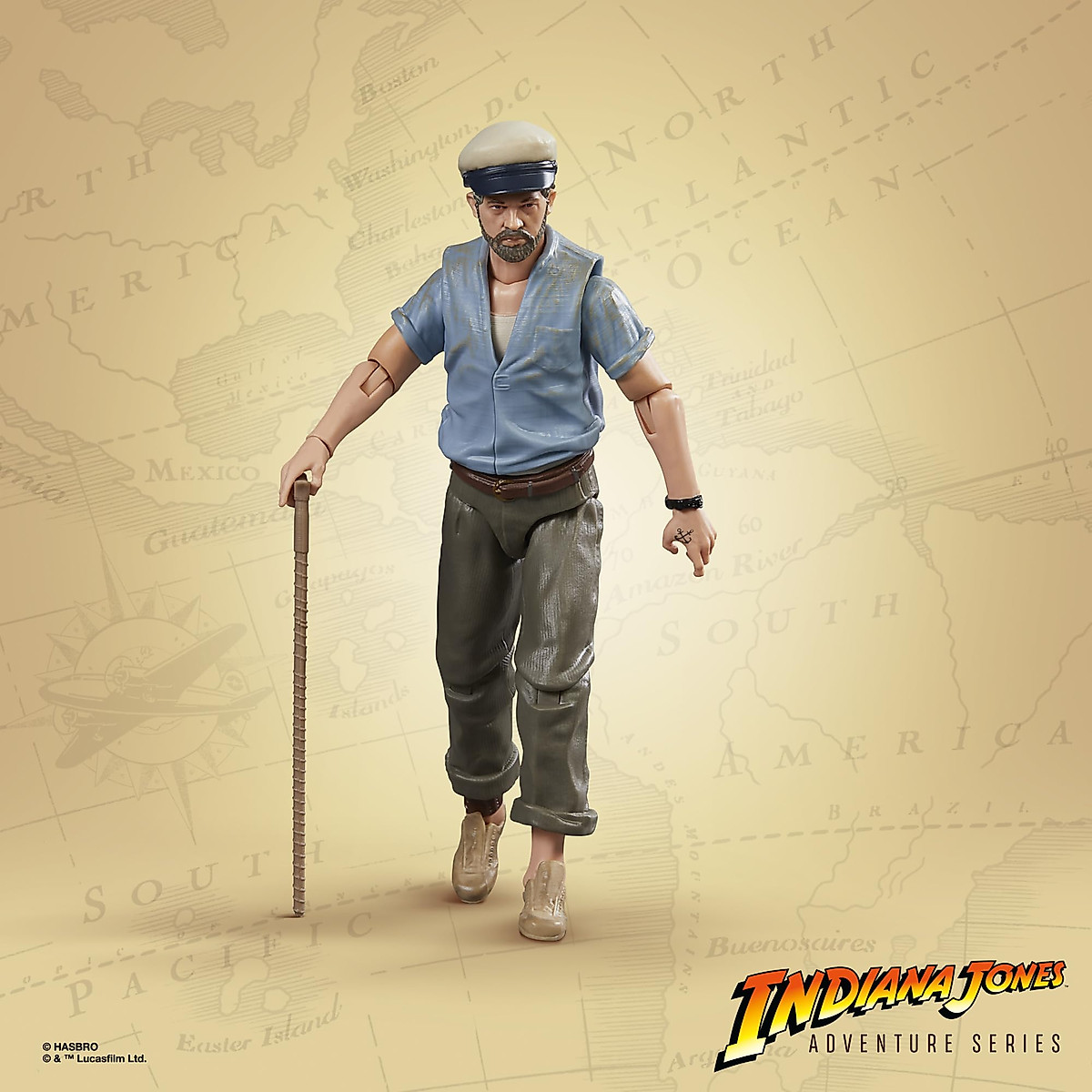 Indiana Jones and The Dial of Destiny Adventure Series Renaldo Action Figure, 6-inch Action Figures, Toys for Kids Ages 4 and up