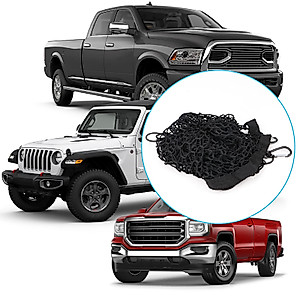 KARCOCA Truck Bed Cargo Net for Trunk Storage，Mesh Storage Cargo Trunk Organize Grocery Holder，Cargo Net for Pickup Truck Bed Automotive Cargo Nets