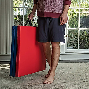 Gymnastics Mat Gym Mat Tumbling Mat 6'x2'x2” Lightweight Folding Gymnastic Tumbling Pad Gym Equipment Fitness Yoga Home Gym Exercise Mat (CM)