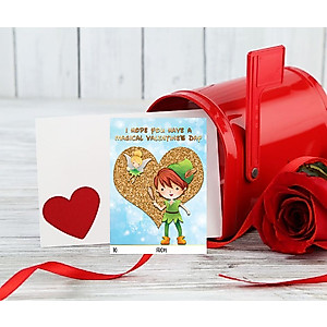 Silly Goose Gifts Peter Pan Themed Valentine Day Classroom Sharing Card Set (24 Included) School Exchange Kids Valentine's