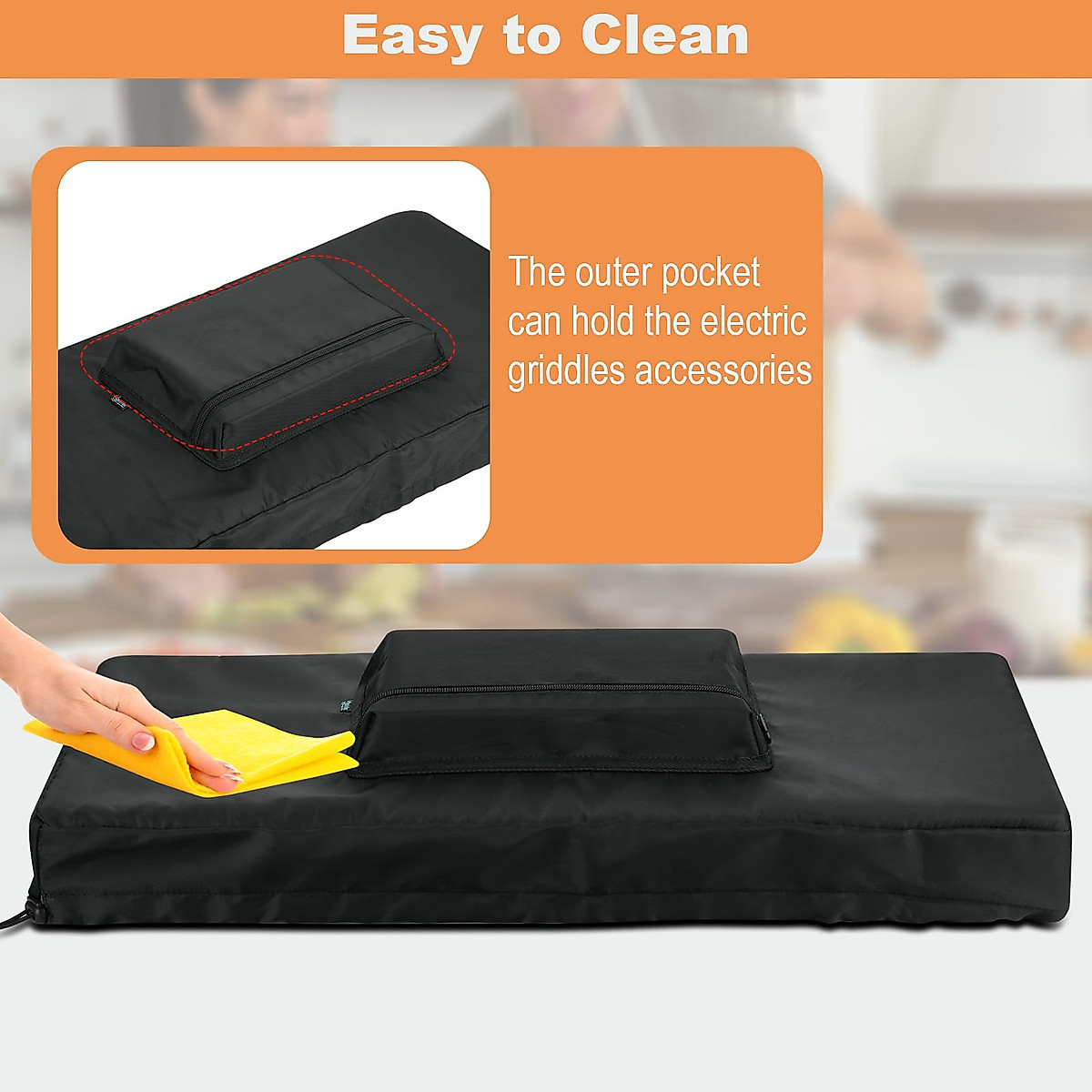 Beautyflier Electric Griddles Dustproof Cover Compatible with Presto Electric Griddle, Protective Case for Most Griddle, Antistatic Protector Covers, Durable and Long-Lasting (Cover Only)