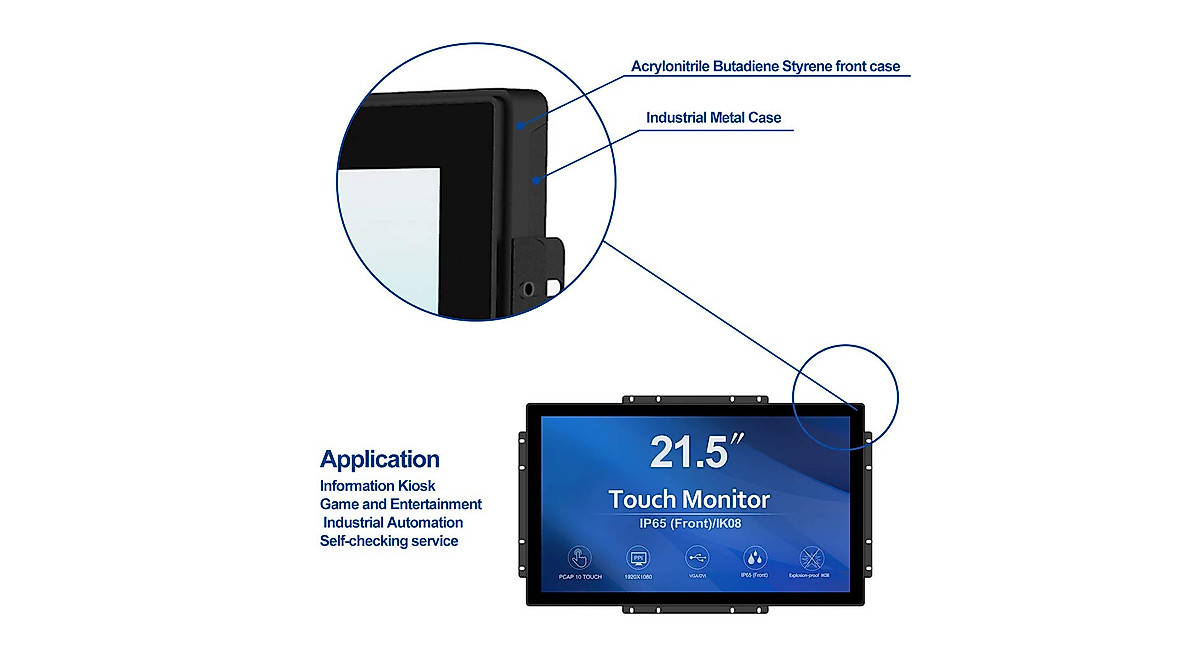 GreenTouch 21.5" Open Frame Touch Monitor - Multi Point