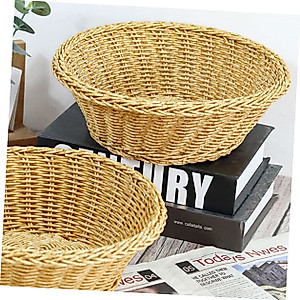 Zerodeko 3pcs Snack Storage Basket Fruit Container Party Bread Basket Multipurpose Storage Basket Creative Fruits Basket Breads Storage Holder Laundry Basket Woven Holder