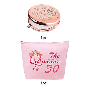 30th Birthday Gifts for Women, 30th Birthday Gifts Makeup Bag, Birthday Gifts for 30 Year Old Woman, Dirty 30 Gift, 30 Birthday Gifts for Women, 30th Birthday Mirror, 30th Birthday Cosmetic Bag