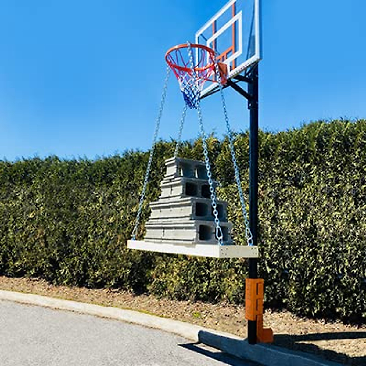 PROBASE Steel Stand for Portable Basketball Hoop. Replaces Any Kind of Portable Hoop Plastic Base. Give Roots to Your Portable Hoop