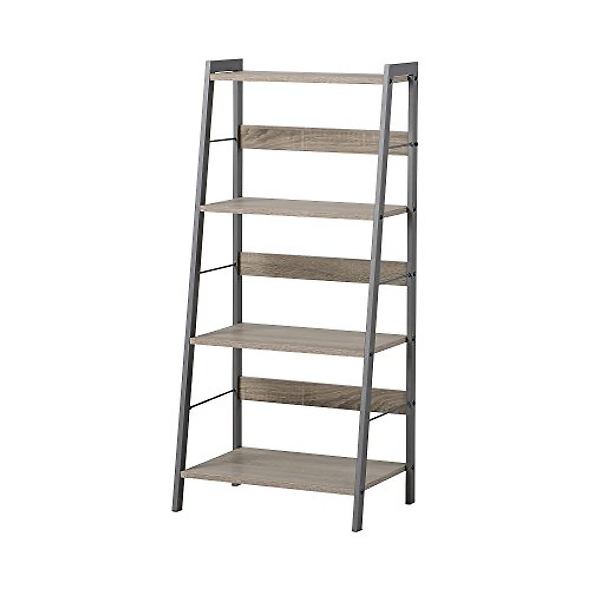 Signature Design by Ashley Soho Modern Home Office Desk & 4-Shelf Bookcase Set, Reclaimed Wood