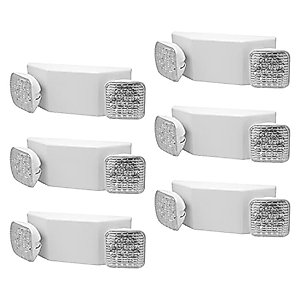eTopLighting [6 Pack] LED Emergency Exit Light - Standard Square Head UL924, EL5C12X6