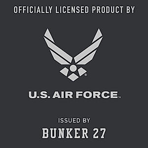 BUNKER 27 Air Force Stripe Logo Pullover Hoodie - 2XL - Heather Navy