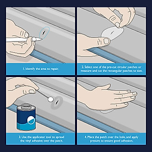 Lupo 4 fl. oz. 15 Piece Heavy Duty Vinyl Repair Kit for Above Ground Swimming Pool Liners, Hot Tubs, Inflatables, Air Beds (Repair Patches, Glue and Application Tool)