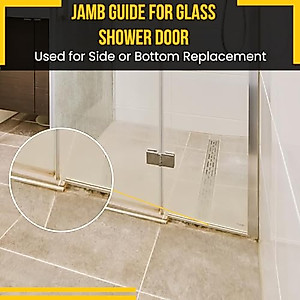 1-5/8" Jamb Guide for Glass Shower Door Used for Side or Bottom Replacement (Pack of 2). Please Note That it Will not fit All Rail-Rollers-Door, Please Refer Images 3 and 4 for Dimensions