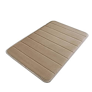 NA Memory Foam Bath mat Non-Slip Absorbent Velvet Bathroom Carpet 40 60cm Red