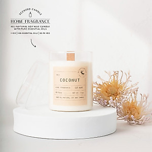 MONDAY MOOSE Scented Candle, 11oz All-Natural Soy Wax Wood Wick Candle Glass Jar with Essential Oils for Home, Mom, Women, Birthday Gift (Orange, Large Jar)