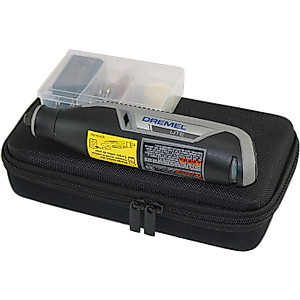 Suw Hard EVA Travel Carrying Case for Dremel Lite 7760 N/10 4V Li-Ion Cordless Rotary Tool Variable Speed Multi-Purpose Rotary Tool Kit (Only Case)
