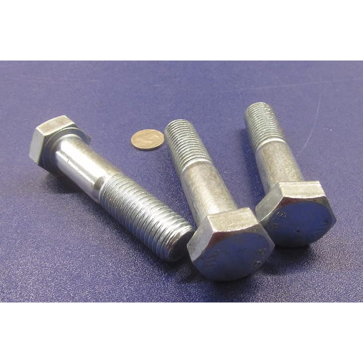 Class 8.8 Zinc Steel Bolts PT M20 x 2.5 mm x 90 mm Long, 3 Pcs