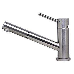 Alfi AB2025 Solid Stainless Steel Pull Out Kitchen Faucet