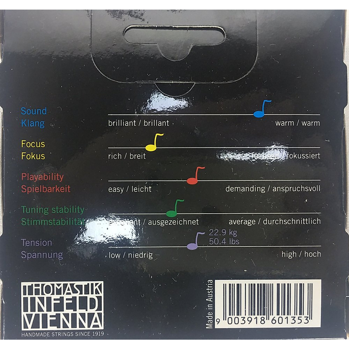 Thomastik Infeld Red 4/4 Violin String Set - Medium Gauge with Removable Ball End Gold-plated Steel E