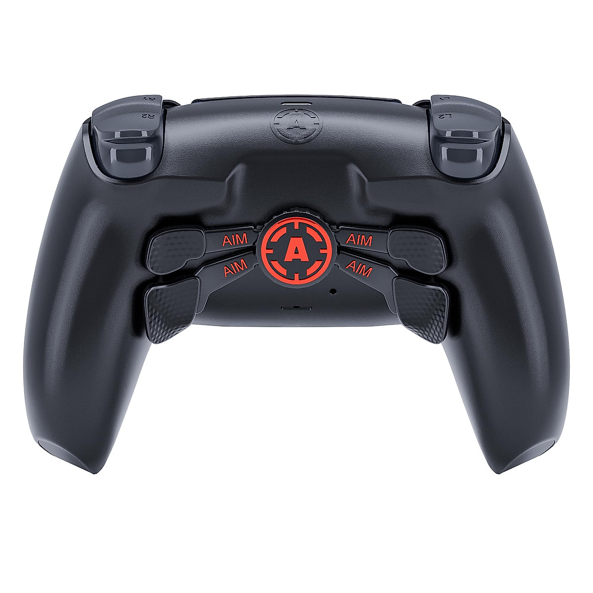 AimControllers Custom PRO Controller compatible with PS5 Console & PC | Custommade Wireless Gaming Controller with 4 Back Remappable Paddles | Gaming Accessories Electronics | Black Matte