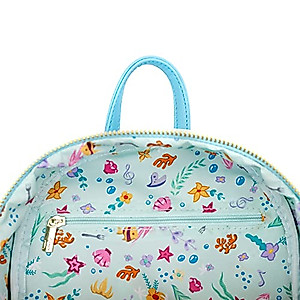 Loungefly Disney The Little Mermaid, Princess Stories Series Ariel Mini Backpack, Flounder Sebastian