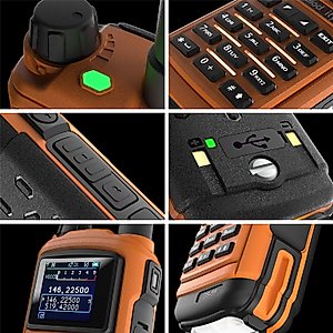 [Chirp & APP Programming] Radioddity GS-5B Dual Band Ham Radio Handheld, BT APP Programming Long Range Two Way Radio, Dual PTT, 2000mAh USB Rechargeable Battery & High Gain Antenna