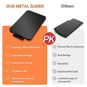 Sliding Tray for Coffee Maker Slider - Coffee Pot Sliders for Counter Heavy Kitchen Appliances, Under Cabinet Rolling Appliance Tray for Countertop Storage Moving with Wheels 9" X 14.5"