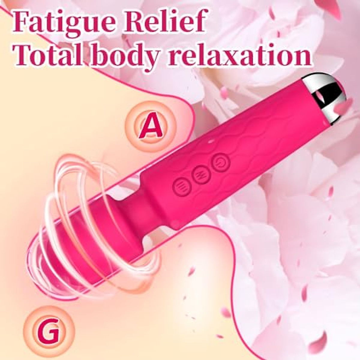 Percussive Handheld Back Muscle Massager Deep Tissue Quiet G S-po-t Massager 20 modes and 8 speeds to choose from USB Rechargeable Massager Ladies Gift DH65F25