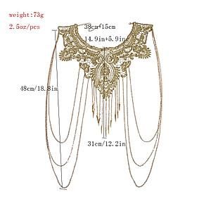 Gold Fine Chain Flower Lace Bikini Body Chain Necklace Jewelry for Women