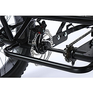 CNAOHGHN 500W Motor Electric Tricycle Comes , 48V Single Speed Removable Battery Fat Tire Trike Seniors Cycling 3 Wheels E-Bike with Carry Cargo Front&Rear Big Basket