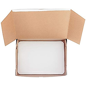 Made in USA Recycled White Kraft Cake Box & Rectangular Cake Boards (Pack of 5 – Front Loading)