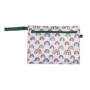 J.L. Childress Waterproof Wet and Dry Bags - 2 Pack - Leak-Proof, Machine-Washable Wet Dry Bags - Reusable Bags for Travel, Beach, Cloth Diapers, Wet Clothes, Swimsuits, Gym - Spice Rainbow