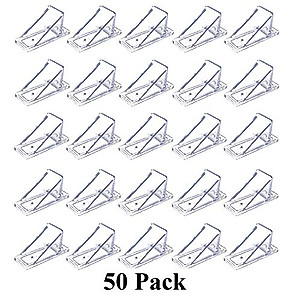 V2-Mini Roof Guard Snow Guard Prevent Sliding Ice Snow Stop Buildup Plastic Multipack-Multicolor (50, Clear)