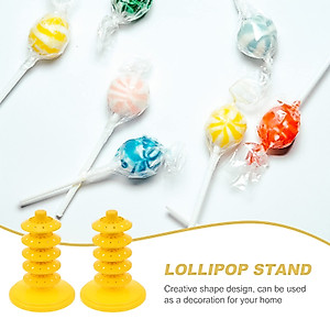 Luxshiny 1 Set 2pcs pp Material Socket Cup Lollipop Wedding Candy cart Food Cake Stand Ring Shelf Candy Cake pp Display Stand Porous Multi-Layer Bracket Adjustable Dessert Table Container