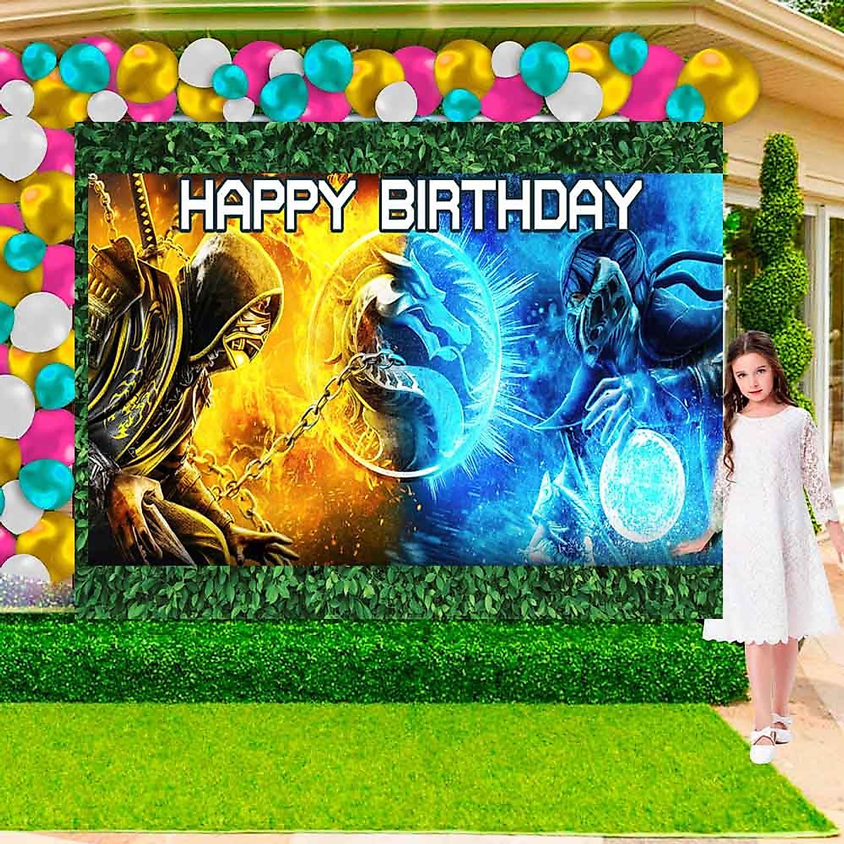 Mortal Kombat Party Supplies Plates Decorations Cake Topper Birthday Backdrop Background Decor