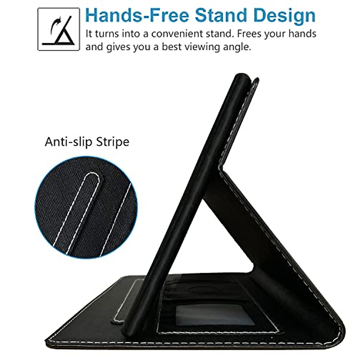 TBXOSTN Case for All-New Amazon Kindle Fire 7 Tablet (7" Display, 12th Generation, 2022 Release), Premium PU Leather Stand Cover with Smart Auto Wake, Inspirational Quotes Customized