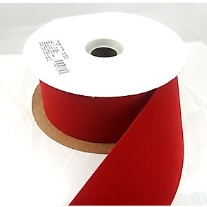Embassy Sherry Dark Red Velvet Christmas Ribbon 2 1/2" - 25 Yards - NOT Wired