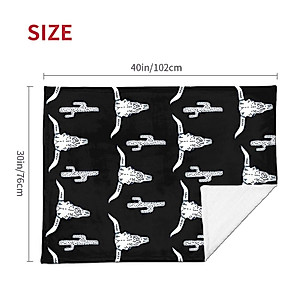 LICIFUF Comfortable Lightweight and Warm Baby Blankets Baby Blanket for Girls Or Boys Breathable Nursery Swadding Blanket for Better Care 30 X 40 Inch-Longhorn Cattle Cow Texas Skull Cactus
