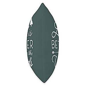 Cabin Life by Vine Mercantile Life is Better in The Woods | Cool Rustic Vacation Quote Throw Pillow, 18x18, Multicolor