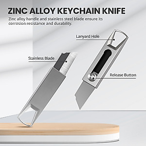 ITOKEY 2 Pack Small Pocket Knife, Keychain Box Cutter, Mini Pocket Knife with 0.78 inch Sharp Blade, EDC Utility Knife for Everyday Carry, Safety Box Opener Tool for Office, Cool Gadgets for Men Women