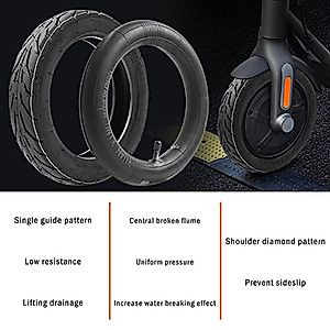 10x2.125 Tire with Inner Tube 10 inch for Segway Ninebot F20 F25 F30 F40 F Series Heavy Duty Replacement Wheels Parts Inner Tube Tire for Electric Scooter Accessories (Black)