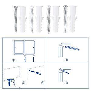 MAKELLO Lockable Bulletin Cork Board Enclosed Display Case with 3 Matching Keys for Indoor, Silver Aluminum Frame, 20x16inches (2xA4)