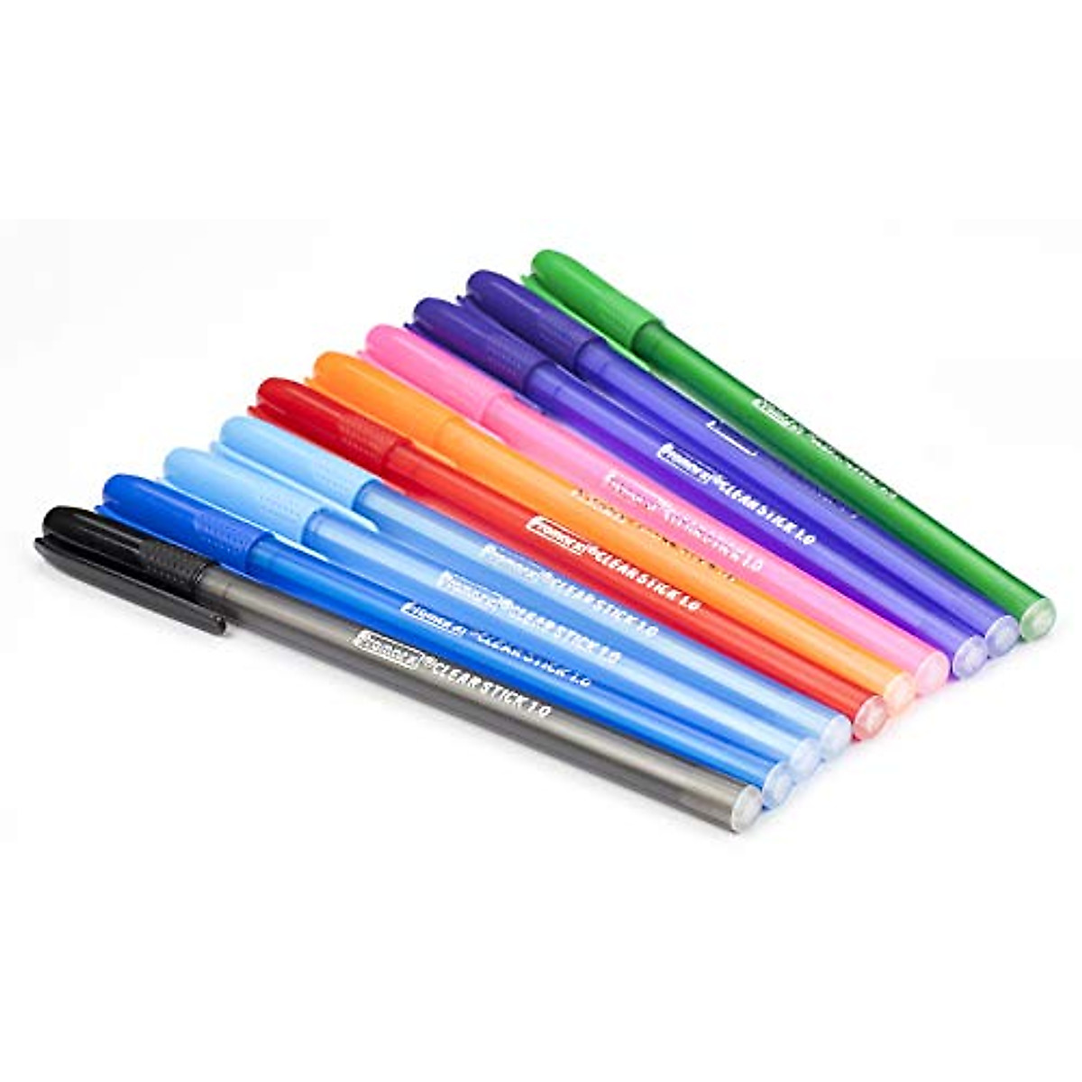 Promarx Fashion Stick Ballpoint Pens, 1.0 mm, Assorted Colored Ink, 10-Count