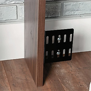 Sauder Harvey Park Full/Queen Bookcase Headboard with Doors, Grand Walnut Finish