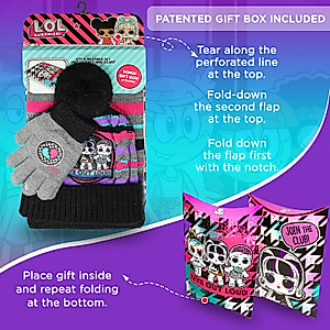 L.O.L Surprise! Girls and Toddler Winter Hat and Glove Set, Kids Winter Hat with Scarf and Toddler Hat and Glove Set