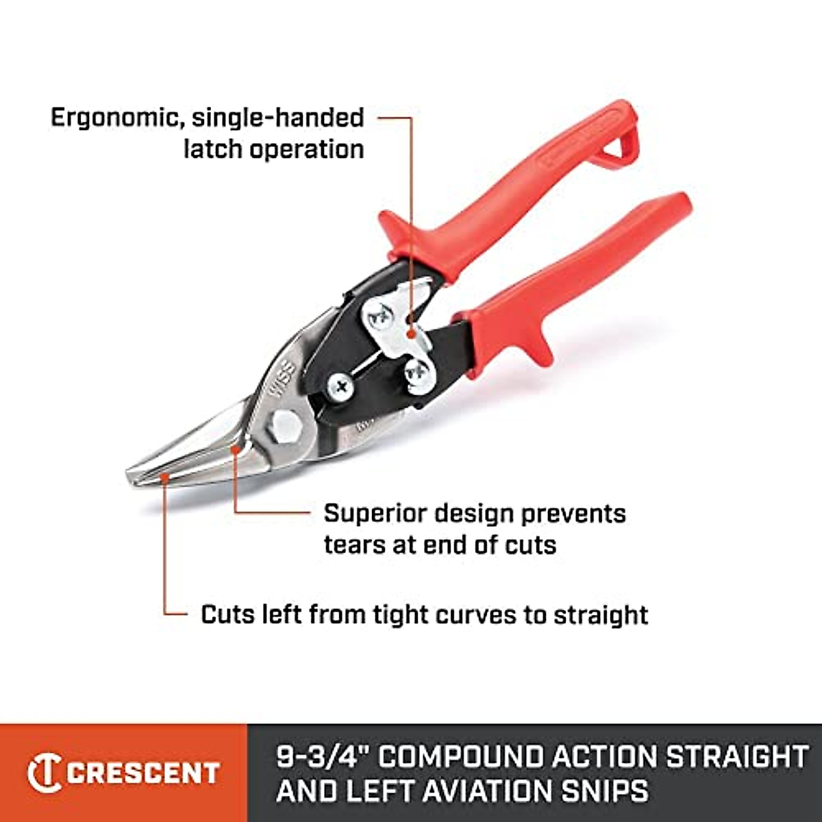 Crescent Wiss 9-3/4" MetalMaster® Compound Action Straight and Left Aviation Snips - M1R