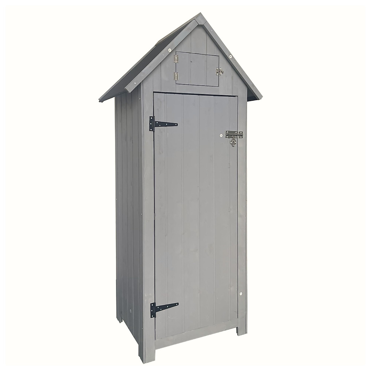 Outdoor Storage Solution Natural Color 30.31"X 20.48"X 65.75" Store Patio Furniture, Garden Patio Lawn - Weather-Resistant Steel Construction UV Protection